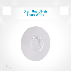 PLB261021BK EvertechPRO Hair Catcher Shower Drain - Durable, Easy to Install and Remove Shower Hair Drain Catcher in White - Universal Fit Hair Drain Catcher for Bathroom, Kitchen, Laundry, Bathtub