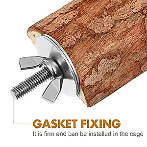 Ipetboom Bird Wooden Perches Platform, 7 Pcs Natural Wood Bird Perch Parrot Cage Perch Wooden Parrot Stand Parrot Stand Branch