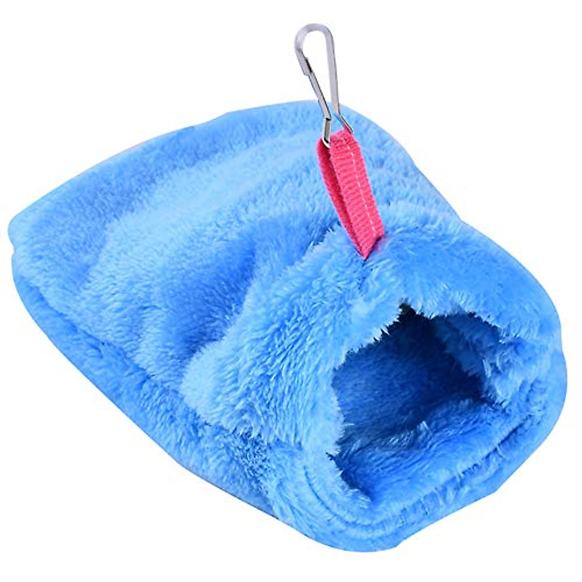 AzsfUfsa53 Hanging Hamster House Hut-Portable-Rats Hut Bed Cushion, Cotton Plush Bedding for Dwarf Hamster, Mouse, Gerbil and Other Pet Small Animals-Solid Color Blue