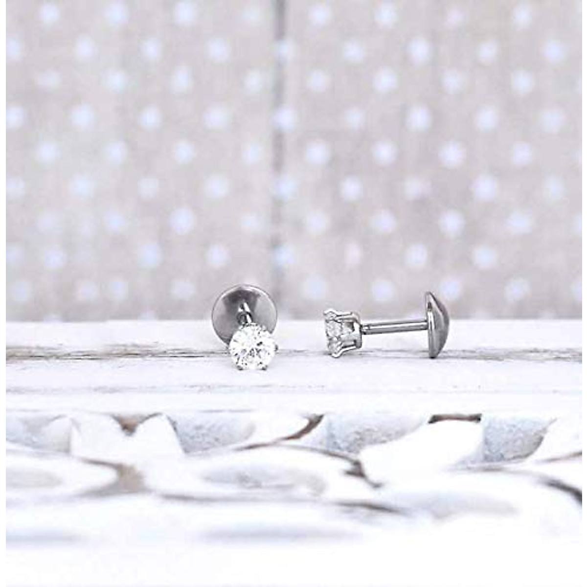 ComfyEarrings CZ 4mm Crystal Prong Stud Earrings