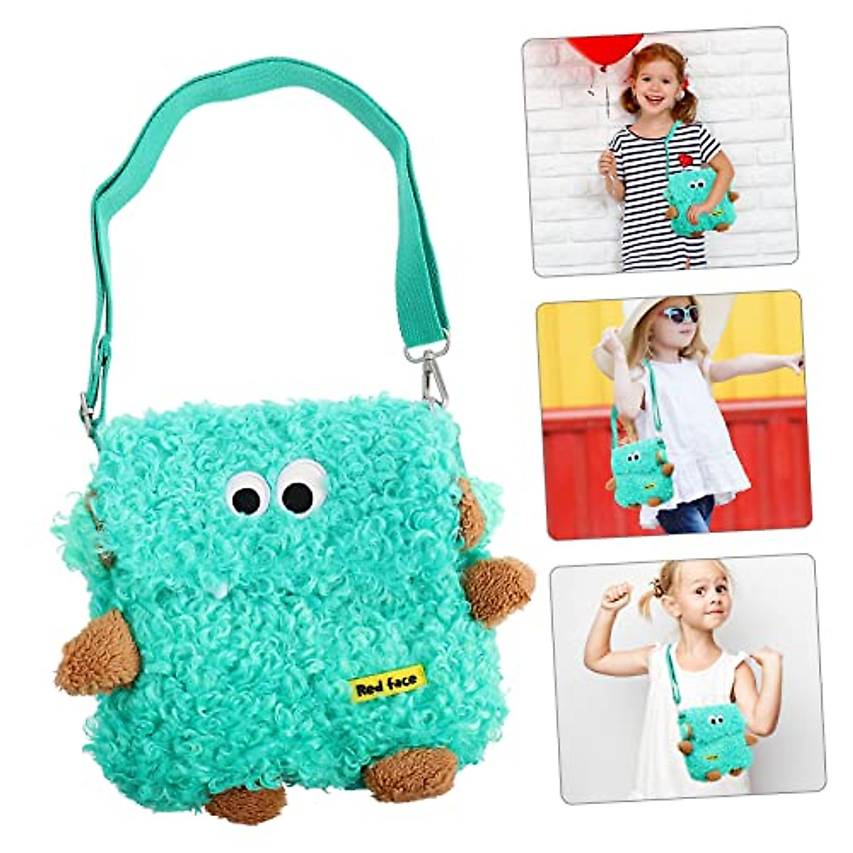 VALICLUD Bags Shape Clutch Children Messenger Tote Shopping Children's Mini Pods Bag Shoulder Travel Green Lovely Crossbody for Purses School Schoolbag Kids Purse Small Creative Animal