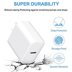 【Apple MFi Certified】iPhone Fast Charger Block [2 Pack] USB C Wall Charger PD Adapter for iPhone 14/14 Pro/14 Pro Max/14 Plus/13/12/11/Xs Max/XR/X/SE, iPad Pro/Mini, Samsung Galaxy, Google Pixel 7/6/5