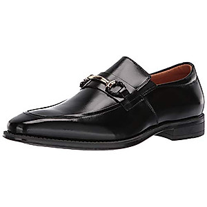 Stacy Adams Men's Pierce Moe-Toe Slip-on Penny Loafer, Black, 9 M US