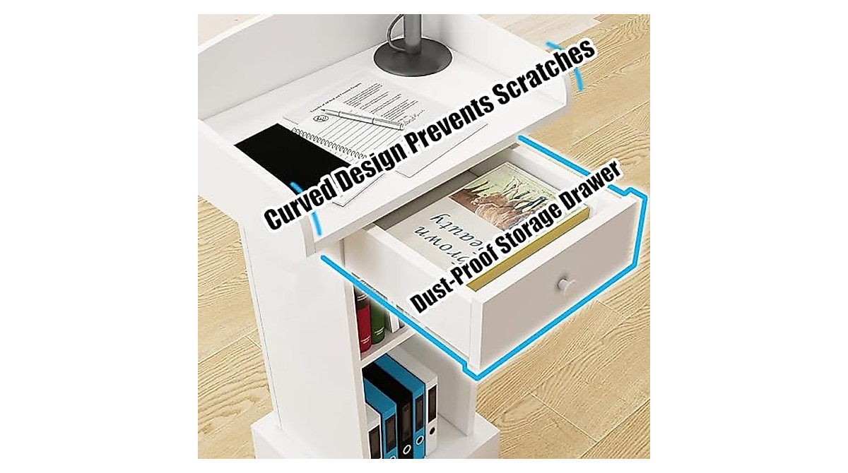 EESHHA Portable Lectern with Storage | Stylish & Eco-Friendly Stand