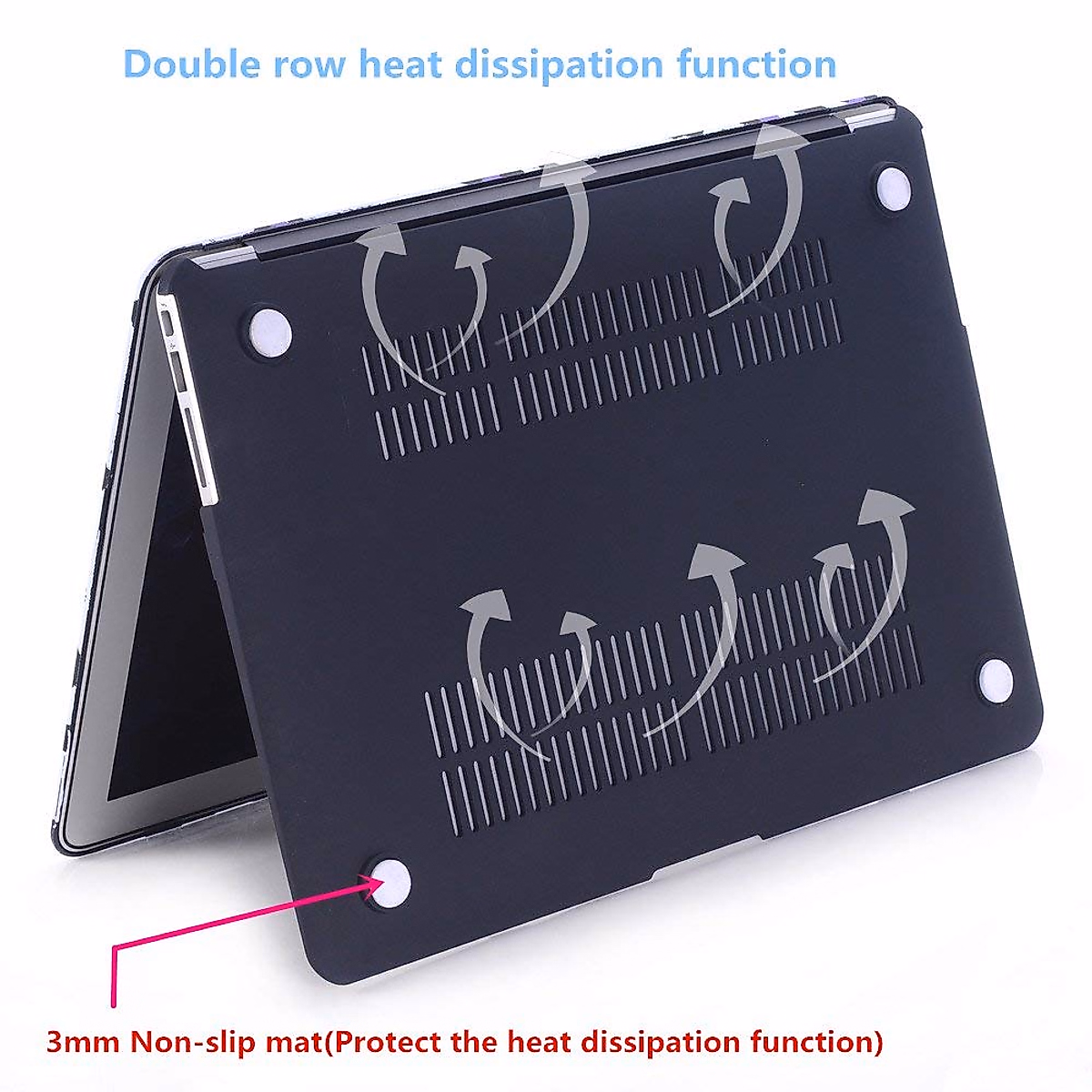 IVY for MacBook Air 13 with M1 (2020, Models: A2337 / A2179) Flower Garland Clear Case with Keyboard Cover - A