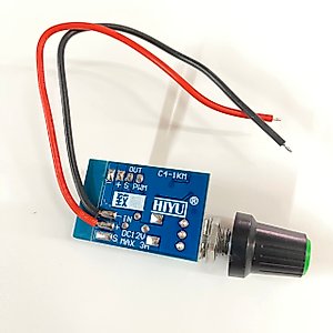 Taidacent 2510-4P 3P Manual 4 Wires 0-5V 12V Fan Speed Controller PWM Speed Control On Off Switch for PC CPU Case Fan with Knob (Solder Connector with Plastic Black Knob)