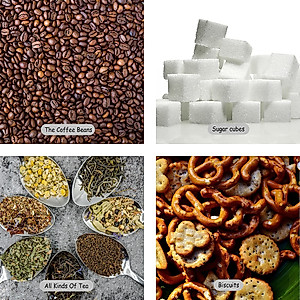 Kitchen Food Storage Ceramic Canister,Airtight Ceramic Canisters with Bamboo Lid,For Coffee, Sugar,Tea Storage Containers 24.68 FL OZ (730 ML),Set of 3