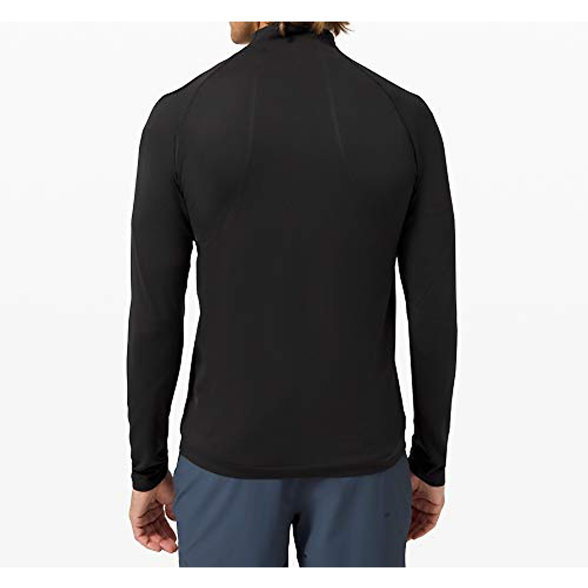 Lululemon Athletica Mens Metal Vent Tech 12 Zip Long Sleeve Shirt (Black, XL)