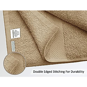 COTTON CRAFT Simplicity Bath Towels Set -7 Pack- 27x52-100% Cotton Bath Towel - Lightweight Absorbent Soft Easy Care Quick Dry Everyday Luxury Hotel Spa Gym Shower Beach Pool Camp Travel Dorm - Linen