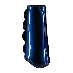 HORZE Protection Boots with Glitter - Dark Blue - Horse