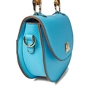 Anne Klein Mini Bamboo top Handle Crossbody, Turquoise Sea