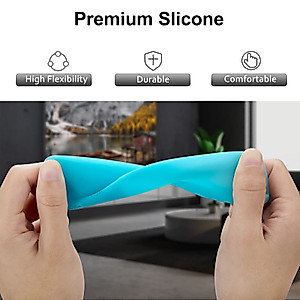 【2 Pack】 Silicone Protective Case for Samsung TV Remote Glow in The Dark, Remote Cover for Samsung Smart TV Remote BN59 Series, for BN59-01266A/BN59-1312A/BN59-01260A(Luminous Green + Blue)