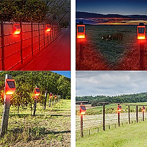 Aolyty Solar Warning Light with Motion Detector Remote Control, IP65 Waterproof Solar Alarm Light 4 Work Modes 129db Sound Security Siren Light for Home, Farm, Barn, Villa, Yard, Hacienda
