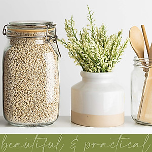 Galashield Glass Jars with Lids Food Storage Jars with Airtight Lids Leak Proof Glass Canisters Kitchen Jars [50 oz]