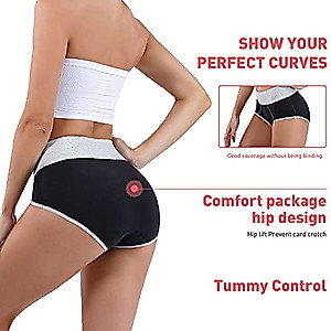 Honzadar Womens High Waist Underwear,Tummy Control briefs,Postpartum Panties,Full Coverage(Regular & Plus Size)