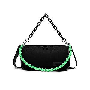 Womens Shoulder Tote HandBag Purse Small Crossbody Bag for Women Girls Fashion Classic Bag Lightweight (Black)