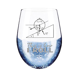Valentines Day Gifts for Physics Fan, This is How I Roll Physics Teacher Etched Wine Glass