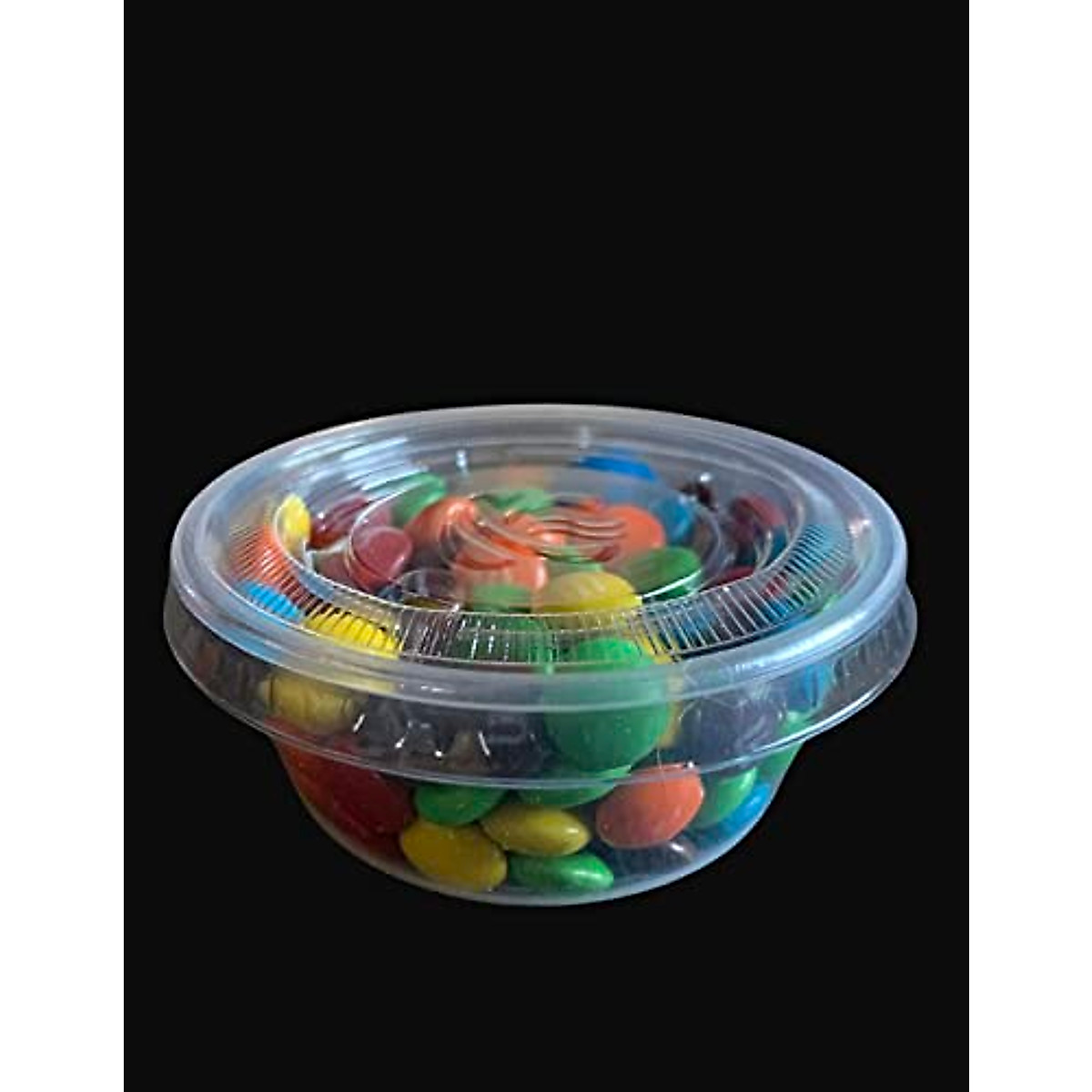 Starz Cupcakes 2 oz - 100 Sets Disposable Plastic Cups with Lids for Gelatin Shots, Condiments &/or Souffle Cups