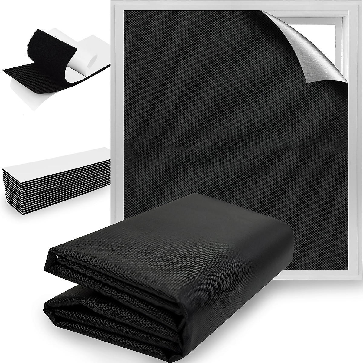 Blackout Shades for Windows(39" x 57"), Marsheepy 100% Blackout Blinds for Windows, Portable Blackout Curtains, Room Darkening Shades for Baby Nursery, Bedroom, Dorm Room, Office or Travel Use