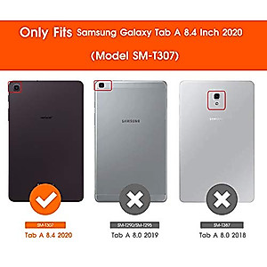 Soke Galaxy Tab A 8.4 Case 2020, Premium Shock Proof Stand Folio Case, Multi- Viewing Angles, Hard TPU Back Cover for Samsung Galaxy Tab A 8.4 inch Tablet [SM-T307],Black