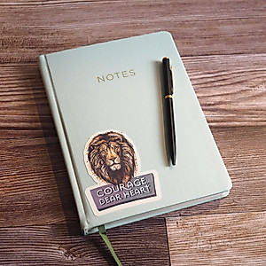 Courage Dear Heart Aslan Quote Sticker - CS Lewis Sticker for Hydroflask - Narnia Laptop Decals - Christian Book Lover Gift - Fantasy Literature Great Quotes