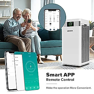 Gocheer Air Purifiers for Home Large Room, CADR 1000 Covers 2500 Sq ft, Captures 99.98% of Particle, H13 True HEPA Filter for Allergies Pets Smoke Asthma Quiet Extra Large Room Air Purifiers