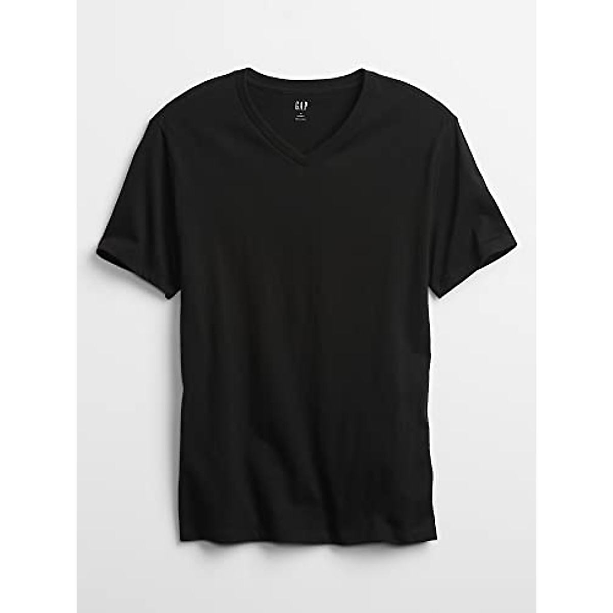 GAP Mens Everyday Short Sleeve V-Neck T-Shirt T Shirt, True Black V2, Small US