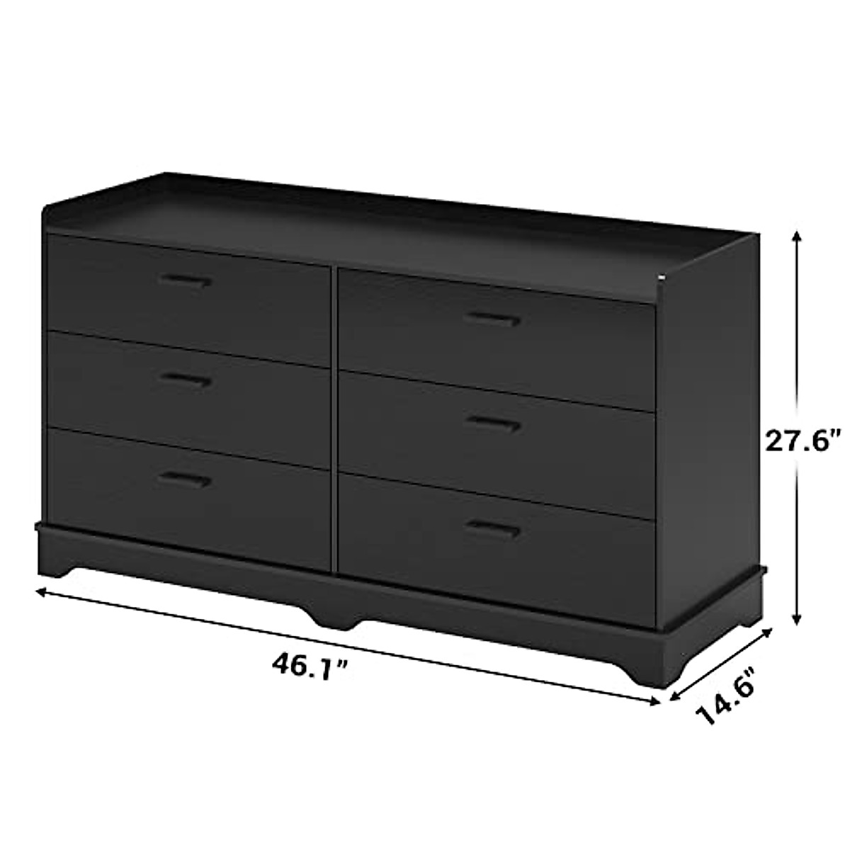 Hasuit 6 Drawer Double Dresser, Modern Storage Tower Dressers & Chests of Drawers, Large Clothing Organizer for Bedroom