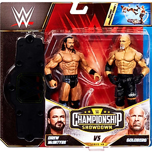 Mattel WWE Championship Showdown 2-Pack Action Figures & Accessory, Series #8 Drew McIntyre vs Goldberg Collectible Set, 6-inch