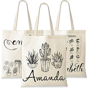 People People Personalized Minimalist Tote Bag for Women w/Name - 9 Design Options Customized Minimal Canvas Reusable Totes Bags Custom Modern Art Shoulder Minimalistic Christmas Gift C1, Beige