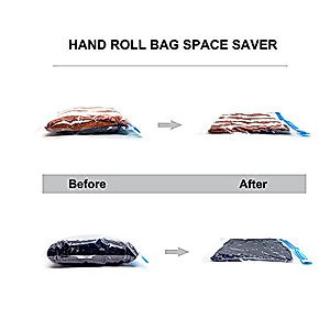 Space Saver Bags Vacuum Storage Bags Compression Travel Packing Bags 10 Packs Roll Up Travel Bags No Vacuum or Pump Needed