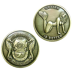 Wetter is Better Good Luck Heads Tails Challenge Coin Sexy Bikini Pin Up Girl's Commemorative Coin Collection Coins