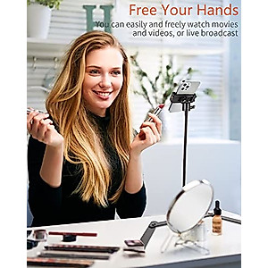 Adjustable Phone Tripod, Phone Stand for Recording, Overhead Phone Mount, Tabletop Tripod for Cookie Decorating and Teaching Online Live Streaming and Showing Drawing Sketching Cooking Recording