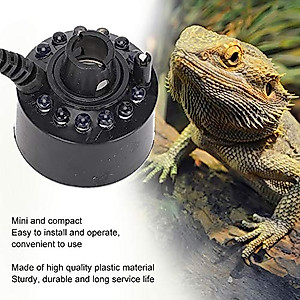 Plastic Aquarium Mini Mist Maker Fogger Water Fountain Pond Fog Machine Reptile Pet Mist Maker LED Colorful Lighting Sprayer Humidifier Atomizer US Pl