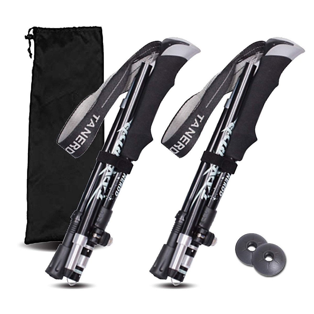 EASY BIG Walking Stick Trekking Poles Collapsible Hiking Poles - Auminum Alloy 7075 Trekking Sticks,Antishock and Quick Lock System, Telescopic, Collapsible, Ultralight