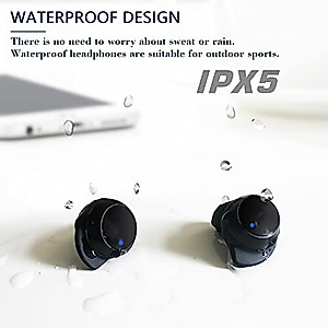Light/Small/Not Easy to Drop Waterproof Headphones ! Bluetooth 5.3 Earbuds Wireless Type‐C Fast Charging/Power Display/Bluetooth Earbuds with Microphone Monaural/Binaural Left and Right Split Type