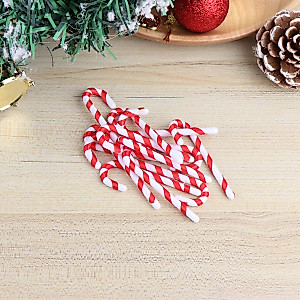 Toddmomy 50 Pieces Christmas Plastic Candy Cane Ornaments Christmas Tree Hanging Ornaments for Xmas Holiday Party Home Decoration 5cm/1.96inch