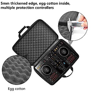 ITHWIU Lightweight Molded EVA Storage Case, Fits Pioneer DDJ SR SR2 RR Denon MC4000 Numark NVII Mixtrack Pro 3 NV Platinum