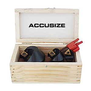Accusize Industrial Tools, 1/4'', 1/2'' and 1-1/4'' 82 Degree Indexable Carbide Countersinks, 0046-0982