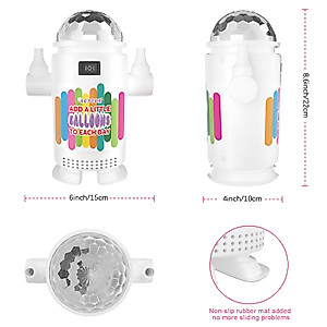 Air Balloon Pump, AGPTEK Electric Blower Pump with Dual Nozzles, Portable Balloon Blower Pump for Inflation with LED Magical Ball Light for Decoration and Party