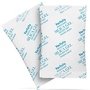 VacYaYa 50G(20Packets) Food Grade Moisture Absorbers Silica Gel Packs Desiccant for Storage,Food Safe Dessicant Silica Gel Packets for Moisture Storage Control