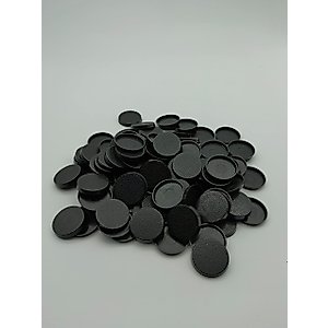 Lot of 100 25mm Round Bases for Warhammer 40k & AoS Games Workshop Wargame Bitz