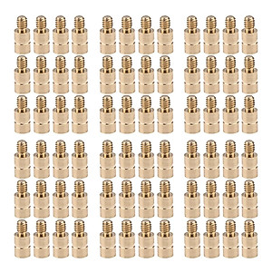 LoveinDIY 72 Pieces 25Grains Gold Tip Arrow Weight Screw Archery Points Insert Accessories