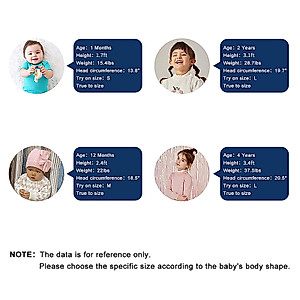 Baby Girl Winter Hat Cute Bow Baby Beanie Warm Knitted Hats for Infant Toddler Girls (White, S)