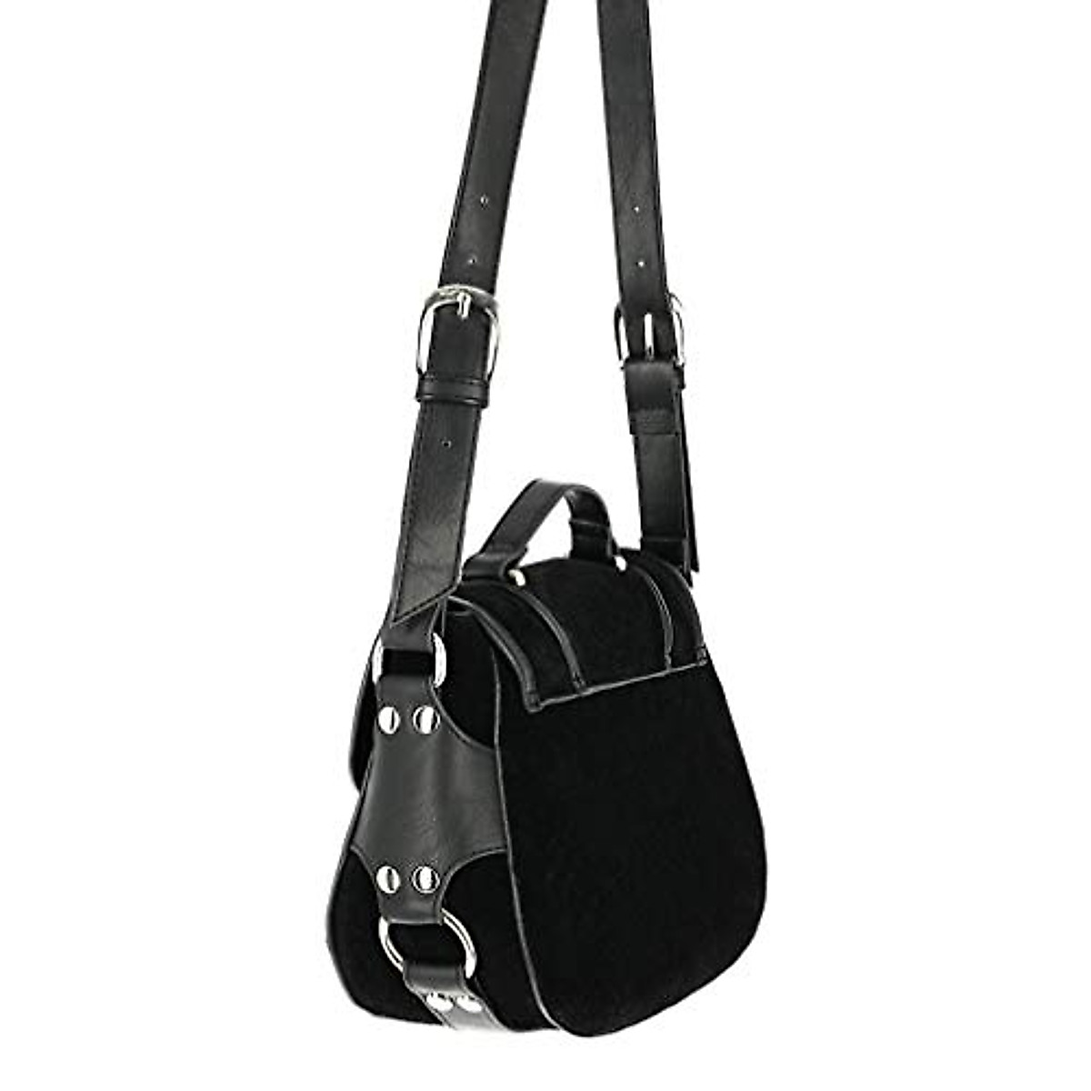 Restyle Triple Goddess Pagan Bag Moon Phases Gothic Wicca Vegan Suede Handbag