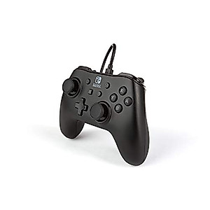 PowerA Nintendo Switch Wired Controller - Black, Detachable 10ft USB Cable, No Battery Required, Officially Licensed By Nintendo