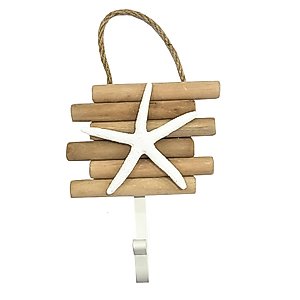 DD-life Starfish Hook,Nautical Home Beach Themed Towel Hook,Nautical Wall Hook,Beach Towels Wall,Hanging Branch Key Holder,Ocean Decor Coat Hook