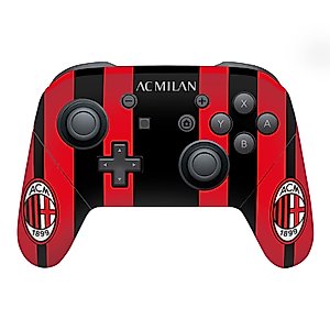 Head Case Designs Officially Licensed AC Milan Home 2021/22 Crest Kit Vinyl Sticker Gaming Skin Decal Cover Compatible with Nintendo Switch Pro Controller