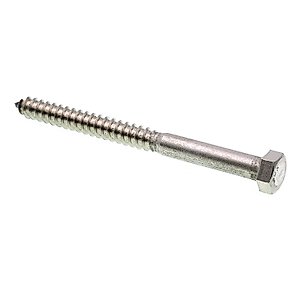 Prime-Line 9057149 Hex Lag Screws, 1/2 In. X 6 In., Grade 18-8 Stainless Steel (15 Pack)