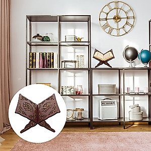 Wooden Quran Stand 11.4 x 8.2 Inches Stand Muslim Bible Holder Islam Foldable Rehal Bible Magazine Cookbook Rehal for Quran Display Holder Islam Religious Gift